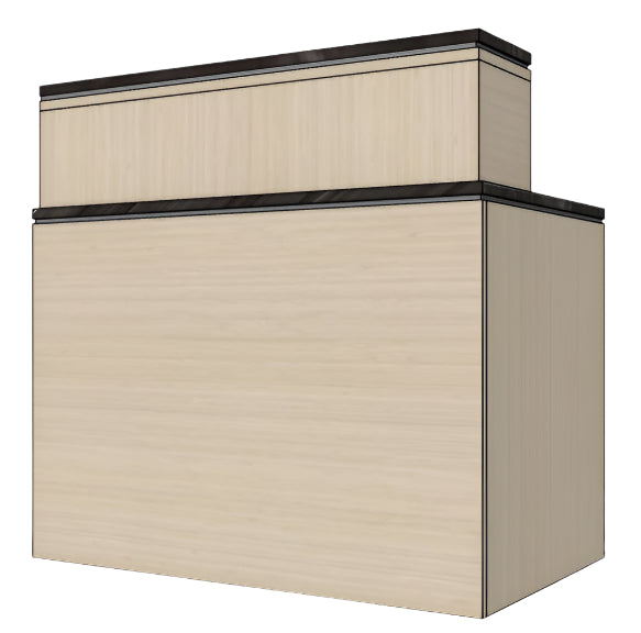 PS Exclusive Classic Seated Reception Desk w/Full Privacy Panel (48"W ...
